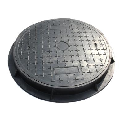 China High Load Capacity Up To 40 Tons Black SMC GRP Composite Manhole Cover for Industrial Applications for sale