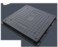 China Lockable with Key SMC Manhole Covers Black Corrosion Resistance Chemical and Rust Resistant for sale