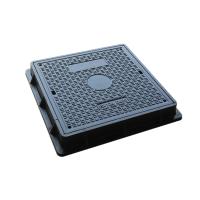 China FRP/SMC/GRP Composite Resin Fiberglass Square Manhole Cover For Sidewalk Garden Road for sale