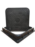 China EN124 Certified Anti-theft SMC Manhole Cover with Anti-Slip Surface for sale