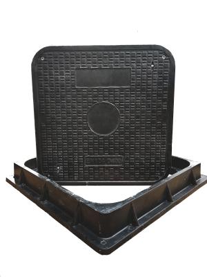 China EN124 Certified Anti-theft SMC Manhole Cover with Anti-Slip Surface for sale