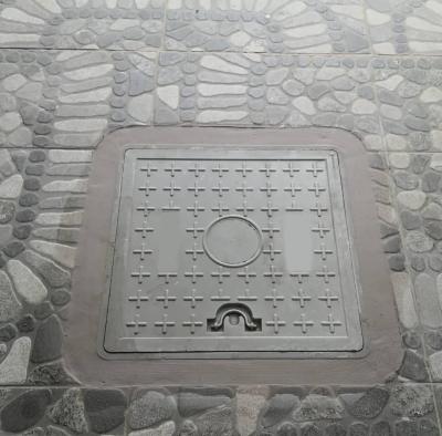 China CE/ISO En124 Ductile D400 Hinged Manhole Cover SMC Square Fiberglass For Resin for sale