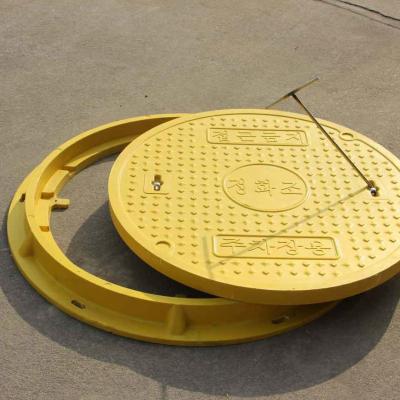 China Corrosion Resistant SMC Manhole Cover with 40 Tons Load Capacity and Anti-slip Surface for sale
