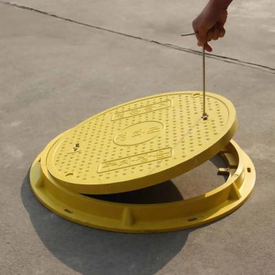 China Remote Management Fiberglass Resin Smart Manhole Cover Light Weight with High Strength for sale