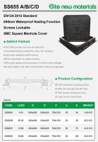 China SMC Composite Manhole Cover 30 Years Life Span Corrosion Resistant for sale