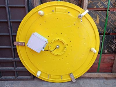 China Yellow GRP Round Smart Manhole Cover Real Time Monitoring Water Level & Gas Leaking for sale