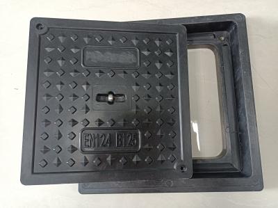 China Square Reinforced SMC Manhole Cover with Easy Installation Sealing System and Customizable Logo for sale