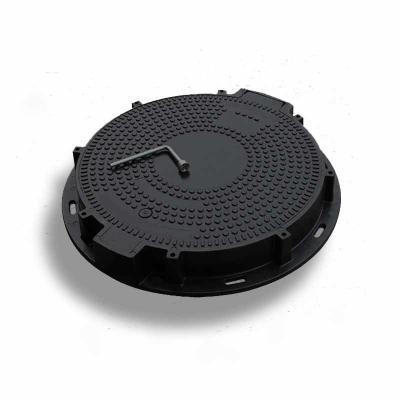 China 600mm EN124 Standard SMC Manhole Cover with 40 Tons Load Capacity for Wastewater Treatment for sale