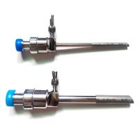 China Stainless Steel Surgical Trocar 75mm Working Length for Laparoscopic Surgery 5mm Diameter for sale