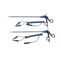 China GB/T18830-2009 Laparoscopic Bipolar Forceps 5mm x 330mm Curved Straight for Minimally Invasive Surgery for sale