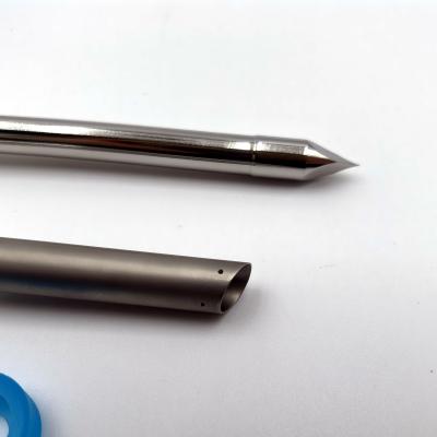 China Reusable Stainless Steel Bladeless Magnetic Trocar with Screw 5mm 10mm 12mm Laparoscopic for sale