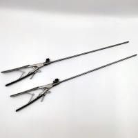 China Reusable laparoscopic single action straight jaw V shaped needle holder 330mm length for sale