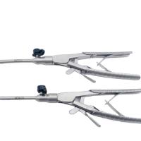 China 330mm 420mm Heavy V-Shape Handle Needle Holder Forceps for Laparoscopic Surgery Needs for sale