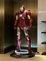 China Worldwide Iron Man Statue Super Hero Fiberglass Sculpture Custom Marvel Figure MK4 50 for sale