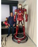 China Technique Hand Carved Plaza Marvel Figure Life Size Resin MK50 Iron Man for sale