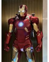 China Life Size Fiberglass Iron Man Sculpture Customized Color for City Square Decoration for sale