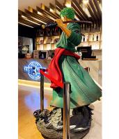 China One Piece Luffy Statue Folk Art Style Life Size Zoro Figure Resin Sculpture for Decor for sale