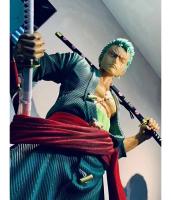 China One Piece Luffy Statue Folk Art Style Life Size Zoro Figure Resin Sculpture for Decor for sale