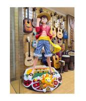 China Life Size Anime Figure One Piece Figure Luffy Sculpture Resin Luffy Statue for Decor for sale
