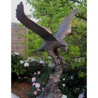 China Life Size Modern Flying Eagle Bronze Sculpture for Garden Model Outdoor Metal Crafts for sale