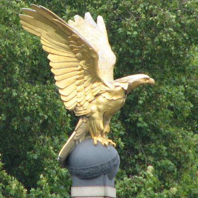 China Die Cutting Printing Custom Outdoor Metal Bird Statue Garden Bronze Cast Eagle by Artists for sale