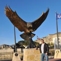 China Die Cutting Printing Custom Outdoor Metal Bird Statue Garden Bronze Cast Eagle by Artists for sale