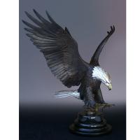 China Engraving Carving Type Large Metal Garden Eagle Sculpture Bronze Eagle Custom Design for sale