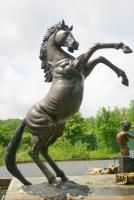 China Customized Garden Decoration Handmade Metal Casting Horse Sculptures Art Collectible for sale