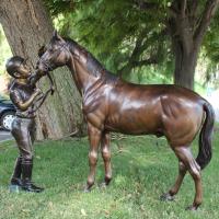 China 1 Color Print Method Custom Life Size Bronze Horse Sculpture for Art Collectible for sale