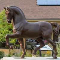 China Decorative Handmade Large Cast Bronze Jumping Horse Sculpture for Outdoor Garden for sale