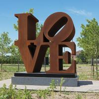 China Customized Large Size Love Letters Sculpture in Modern Stainless Steel for Outdoor Decor for sale