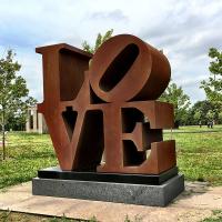 China Europe Regional Feature Stainless Steel LOVE Letters Sculpture for Outdoor Decoration for sale