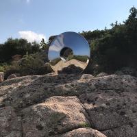China Customized Stainless Steel Crescent Moon Sculpture For Your Customer Requirements for sale