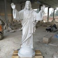 China Marble Jesus Statue Life Size White Jesus Sculpture Handcrafted from Natural Stone for sale