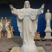 China Marble Jesus Statue Life Size White Jesus Sculpture Handcrafted from Natural Stone for sale