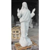 China Handmade Marble Sculpture of Life Size Religious Jesus Statue for Custom Outside Decor for sale