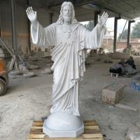 China Handmade Marble Sculpture of Life Size Religious Jesus Statue for Custom Outside Decor for sale