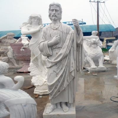 China Traditional White Marble Jesus Christ Statue Customized for Spiritual Inspiration for sale