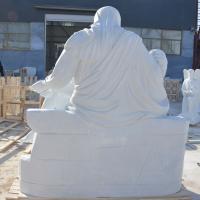 China Hand Carved White Marble Sculpture of Virgin Mary and Jesus for Garden Decoration for sale