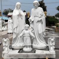 China Marble Sculpture of Jesus Christ in Life Size with Cross Religious Christian Crucifix for sale