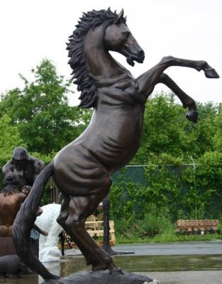 China Engraving Technique Large Bronze Jumping Horse Sculpture for Custom Park Decor Artwork for sale