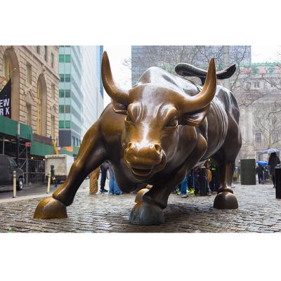 China Technique Carved Custom Modern Bronze Wall Street Bull Statue for Outdoor Decoration for sale