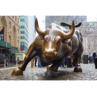 China Gravure Printing Life Size Bronze Wall Street Bull Sculpture Perfect for Outdoor Decor for sale