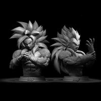 China Wholesale Clay 3D Printing Model Seven Dragon Ball Goku Anime Resin Goku Bust Statue Dragon Ball Z Dragon Ball Figure Vegeta for sale