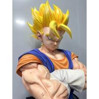 China Animal Theme Plaza Custom Life Size 1 1 Fiberglass Resin Dragon Ball Vegeta Bust Statue for sale
