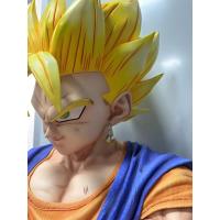 China Dragon Ball Sculpture Style GK Goku Black Hair Silver Hair Resin Bust Handmade Model for sale