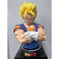 China Dragon Ball Sculpture Style GK Goku Black Hair Silver Hair Resin Bust Handmade Model for sale