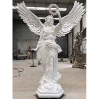 China Hand Carved Stone Angel Sculpture for Custom Outdoor Decoration and Marble Tombstone for sale