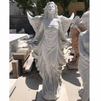 China White Marble Ceramic Statue Custom Garden Decor Angel Sculpture For Your Garden Sale for sale