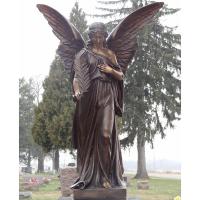 China Large Size Outdoor Garden Decor Classical Golden Angel Statue Casting Bronze Victory Goddess Sculpture For Sale for sale